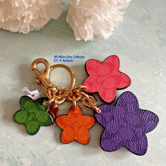 Coach | Accessories | Coach Wildflower Cluster Bag Charm In Colorblock ...